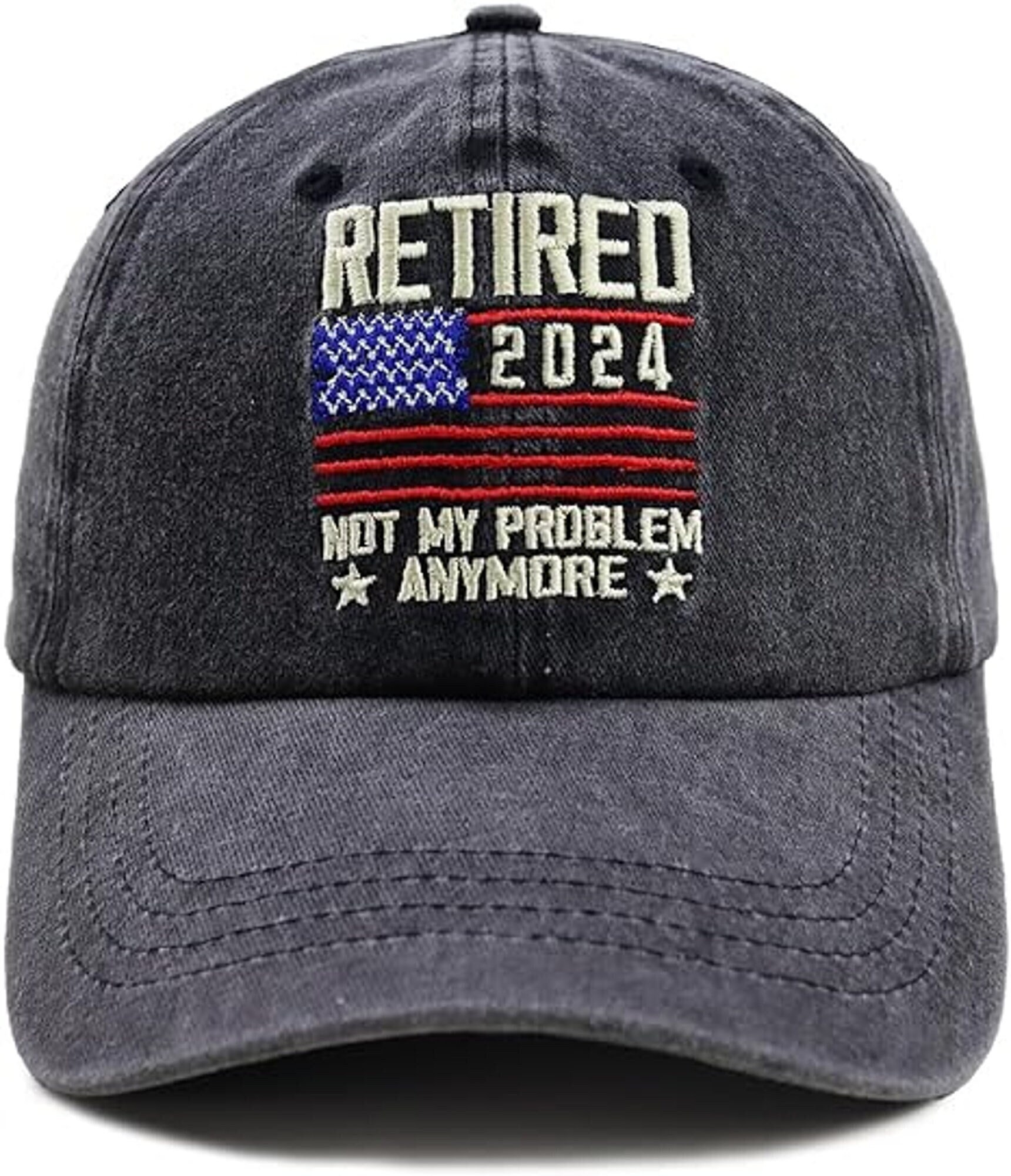Embroidered Retired 2024 Not My Problem Anymore Hat, Funny Retirement ...