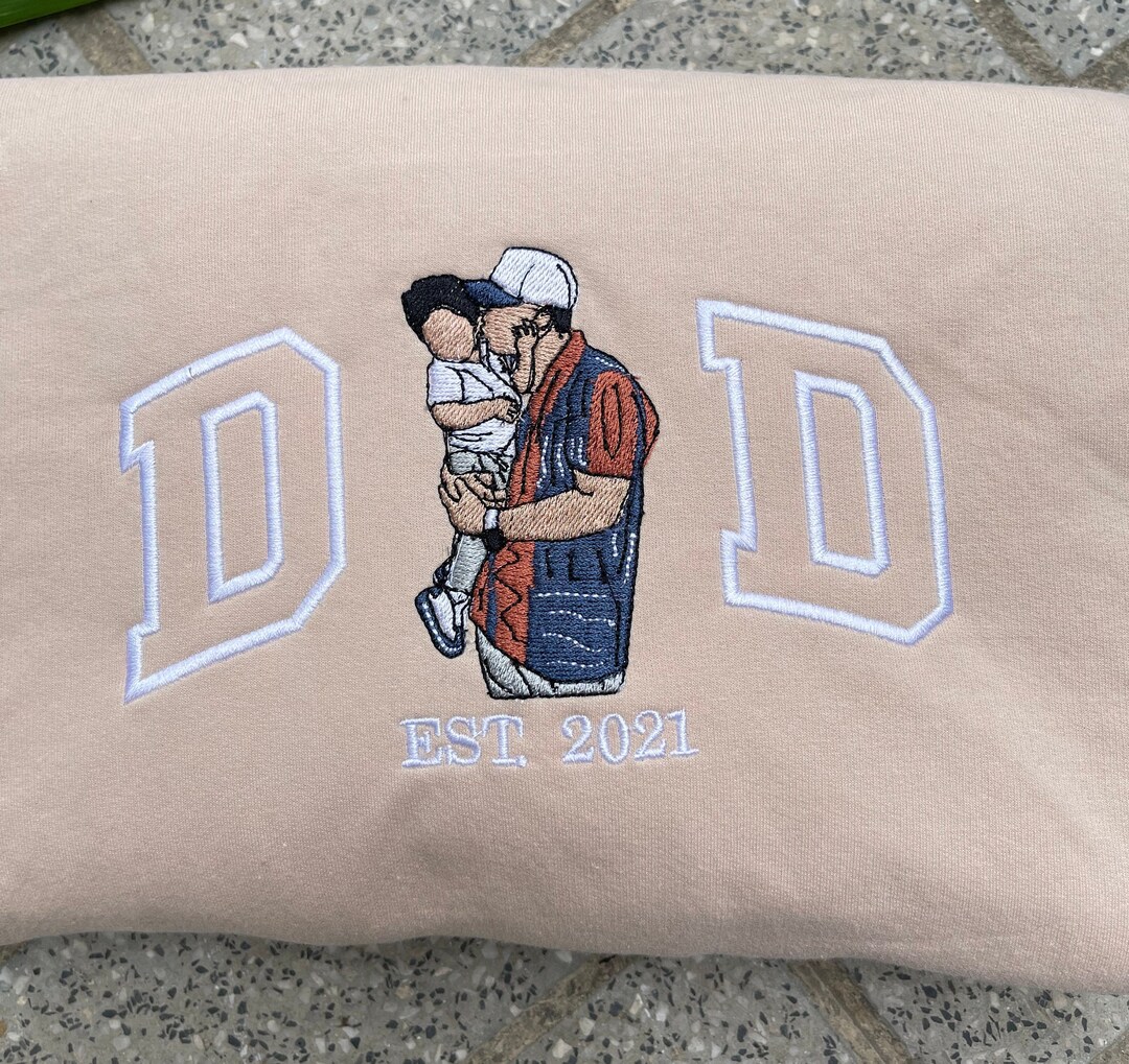 Embroidered Tshirt, Custom Embroidered Father Shirt, Custom Father ...