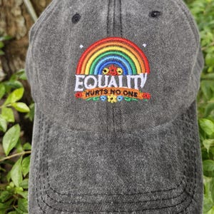 Equality Hurts No One Hat, Rainbow Pride Hat, Equal Rights Hat, Pride ...