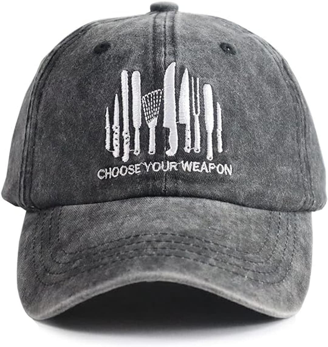 Chef Cooking Embroidered Hats for Men Women, Adjustable Vintage ...