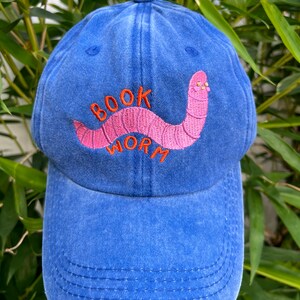Bookworm Hat, Reading Club Hats, Librarian Gift, Reading Hats, Cap for ...