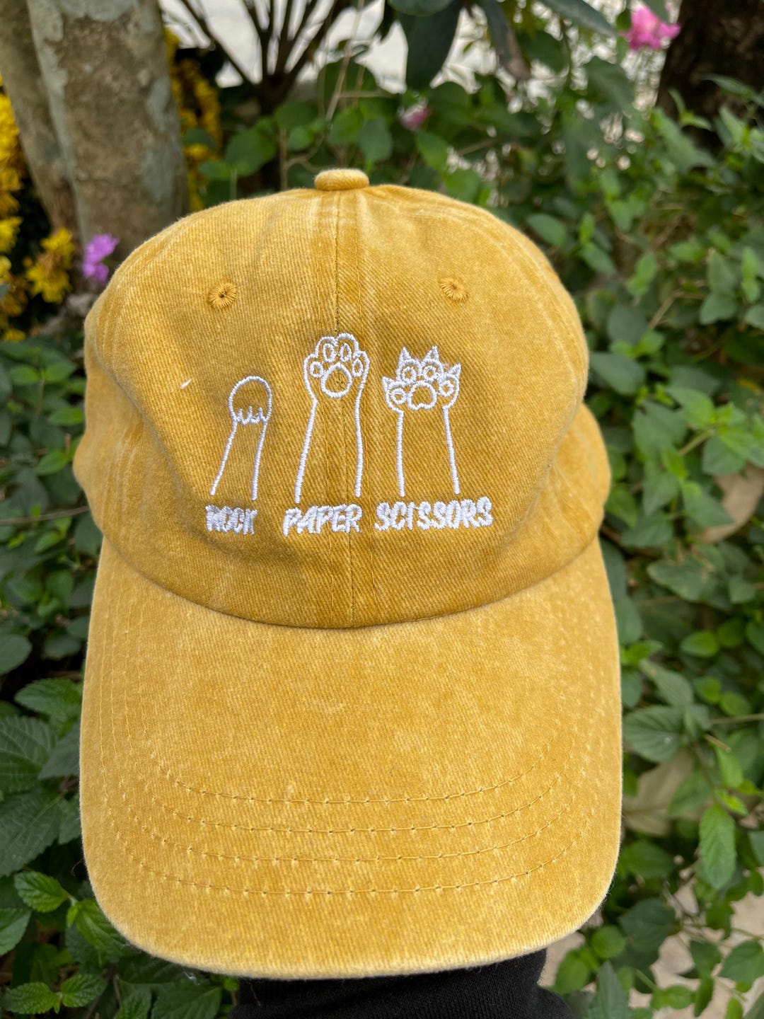 Rock Paper Scissors Hat, Funny Cat Paw Hat, Unisex Hat for Cat Lover ...