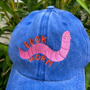 Bookworm Hat, Reading Club Hats, Librarian Gift, Reading Hats, Cap for Bibliophile, Teacher ...