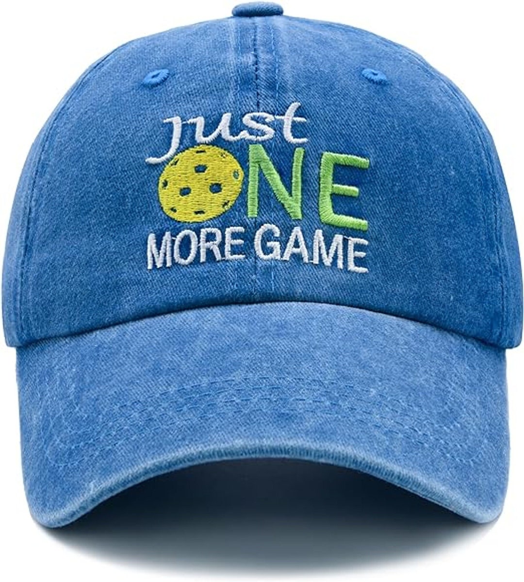 Just One More Game Pickleball Embroidered Hats for Men Women ...