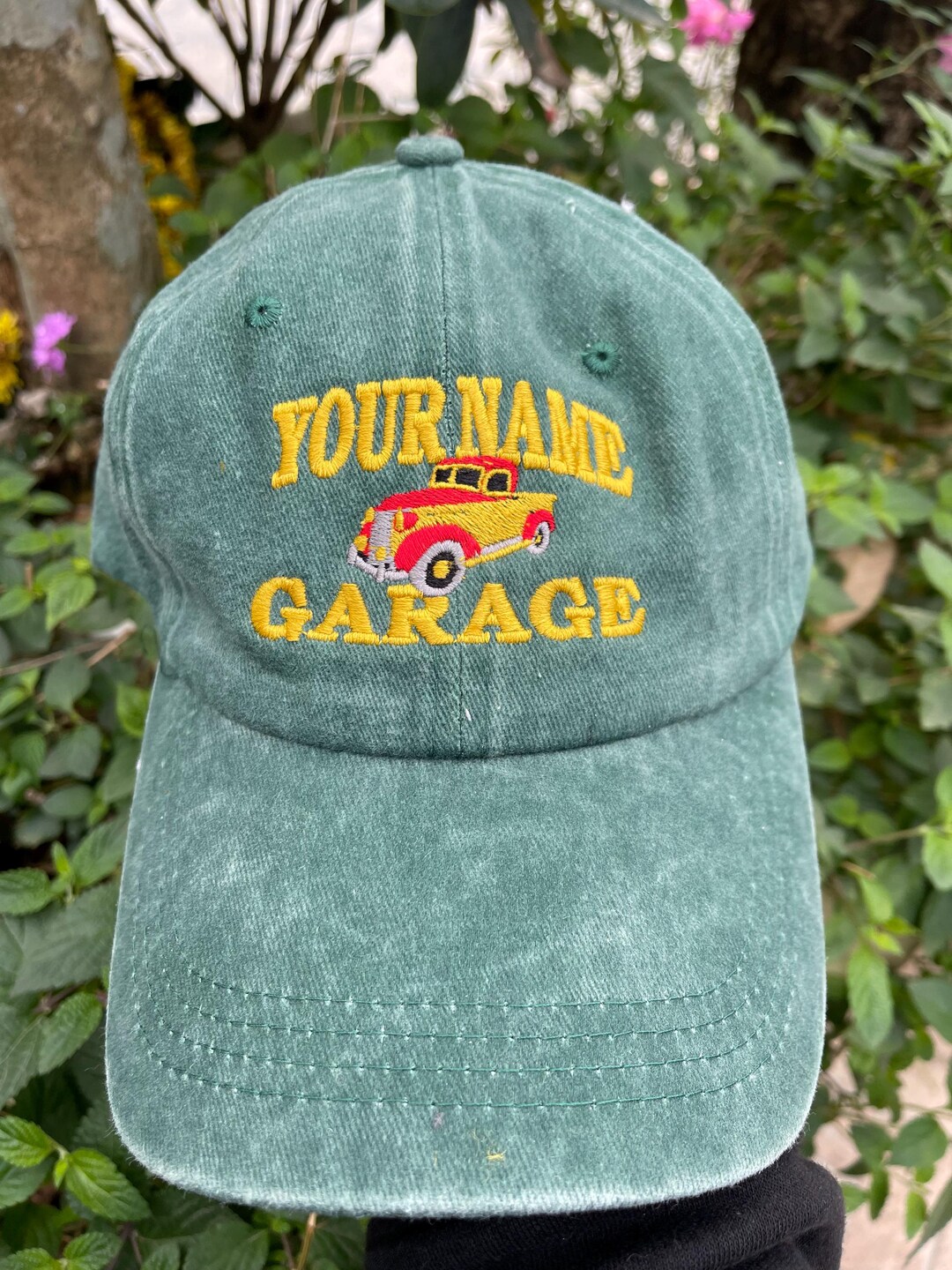 Custom Garage Work Hat, Personalized Embroidered Hat, Two Tone Truck ...
