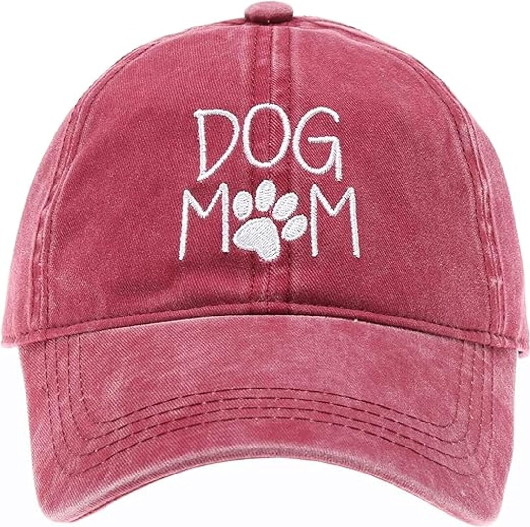 Embroidered Dog Mom Hats Adjustable Wahed Dad Hats Mother's Day Gift - Etsy