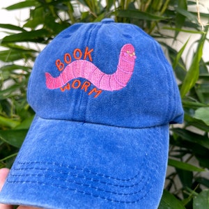 Bookworm Hat, Reading Club Hats, Librarian Gift, Reading Hats, Cap for ...