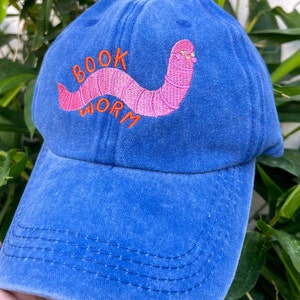 Bookworm Hat, Reading Club Hats, Librarian Gift, Reading Hats, Cap for ...