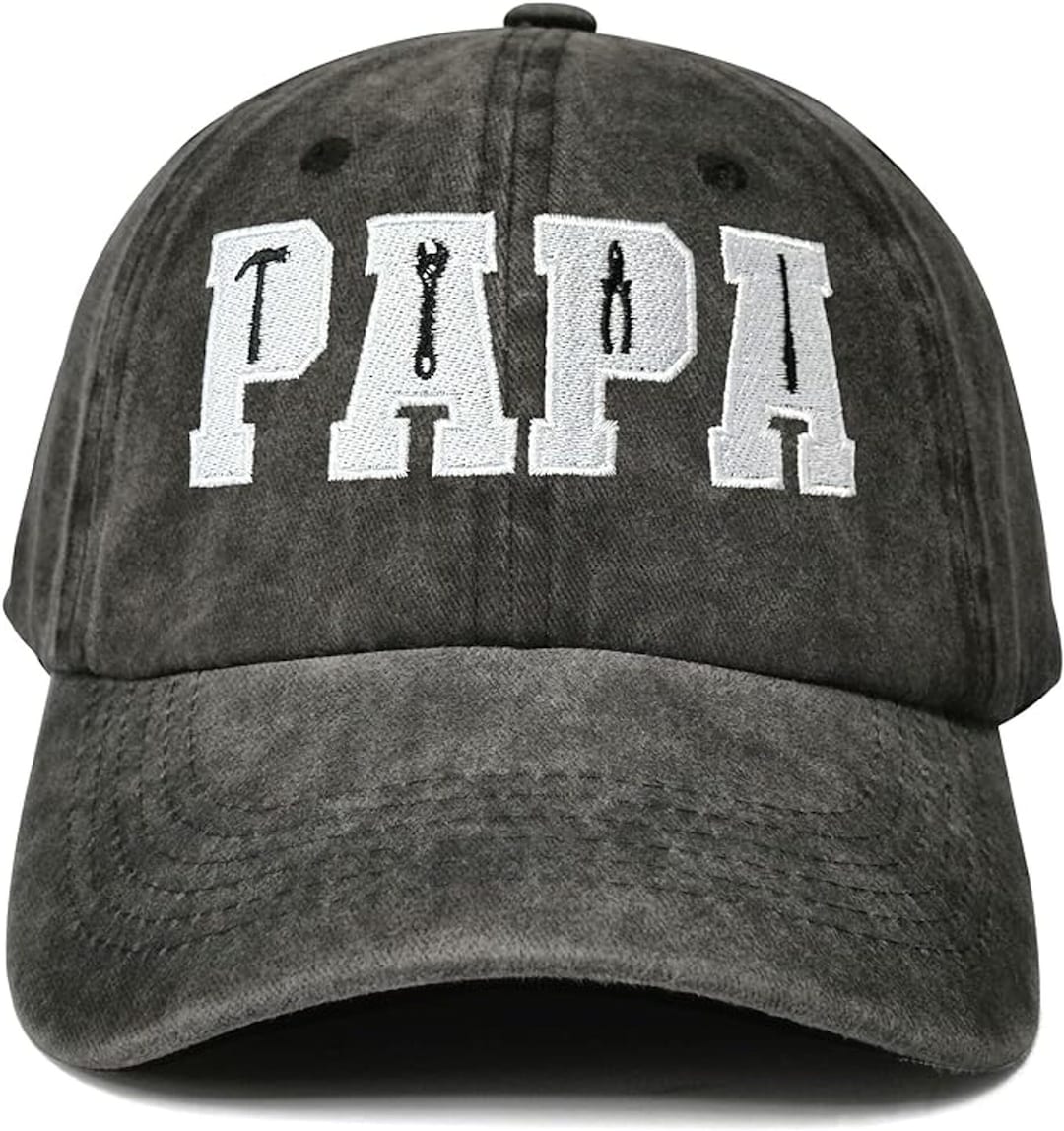 Papa Tools Embroidered Hats for Men Women, Adjustable Vintage ...