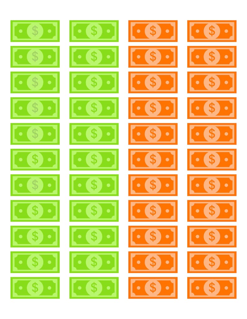 Pastel Play Money for Kids – Printable Mini Bills (PDF) - Etsy