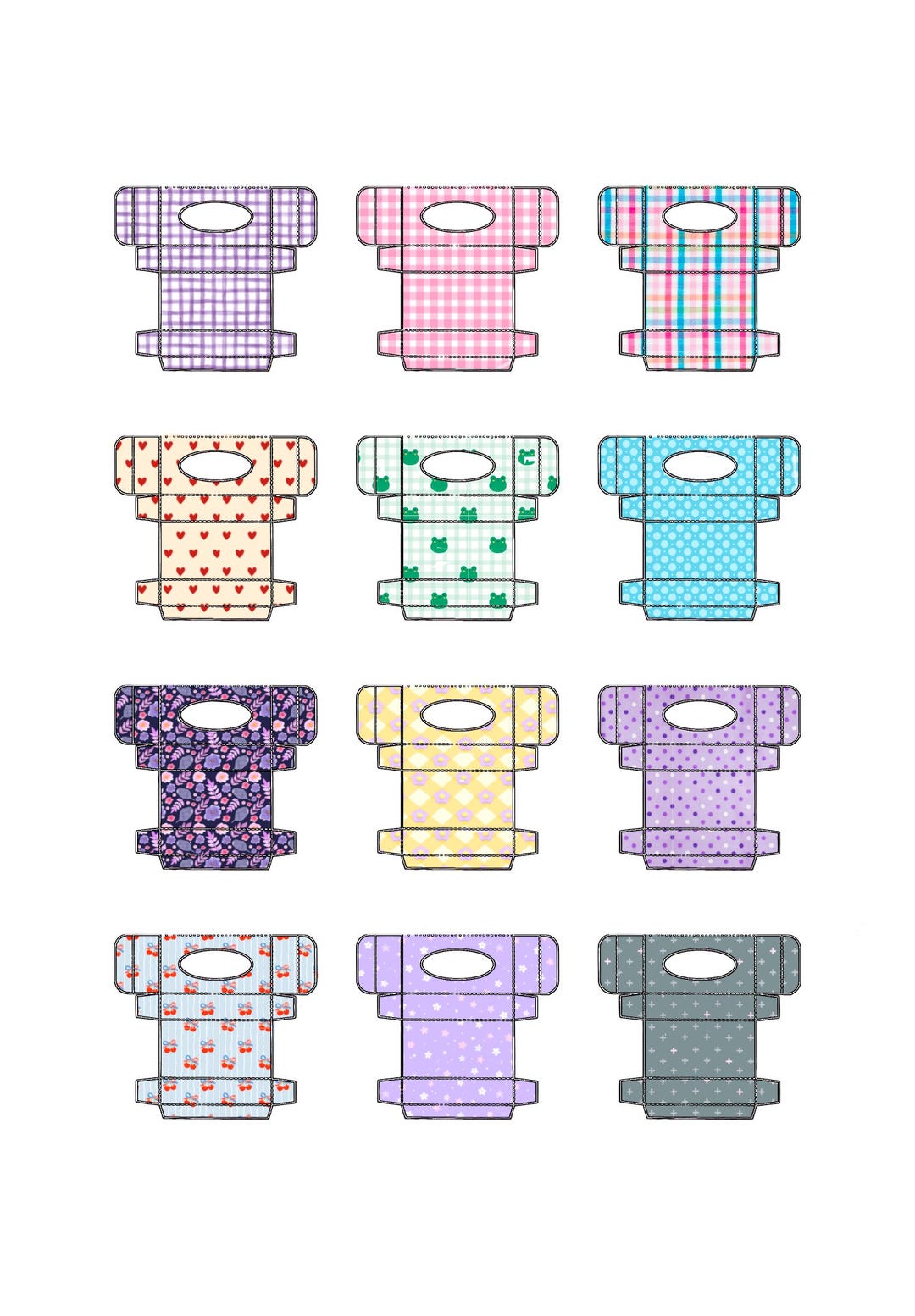 Printable Mini Tissue Box Templates – Digital Download - Etsy