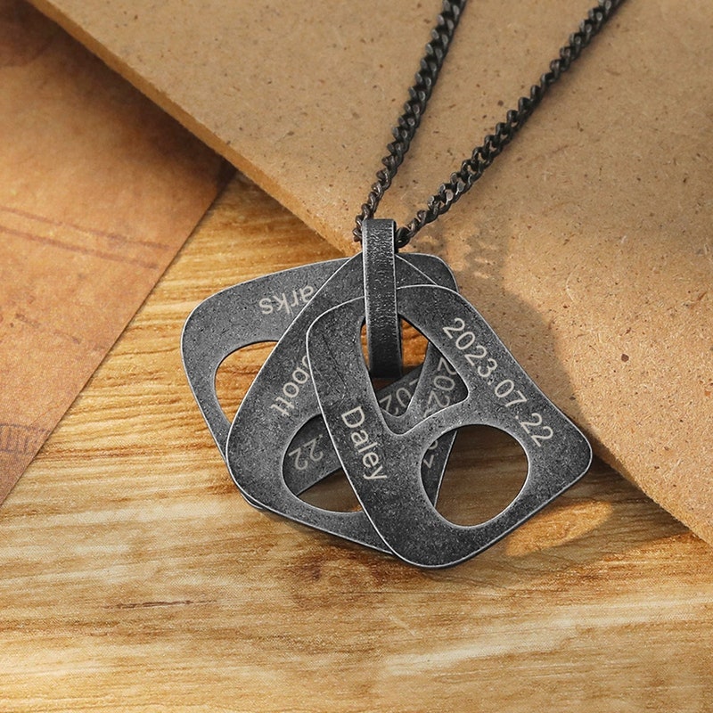 Mens Customized Necklace - Etsy