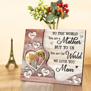 Personalized Family Photo & Name Frame Personalized Wooden Picture ...