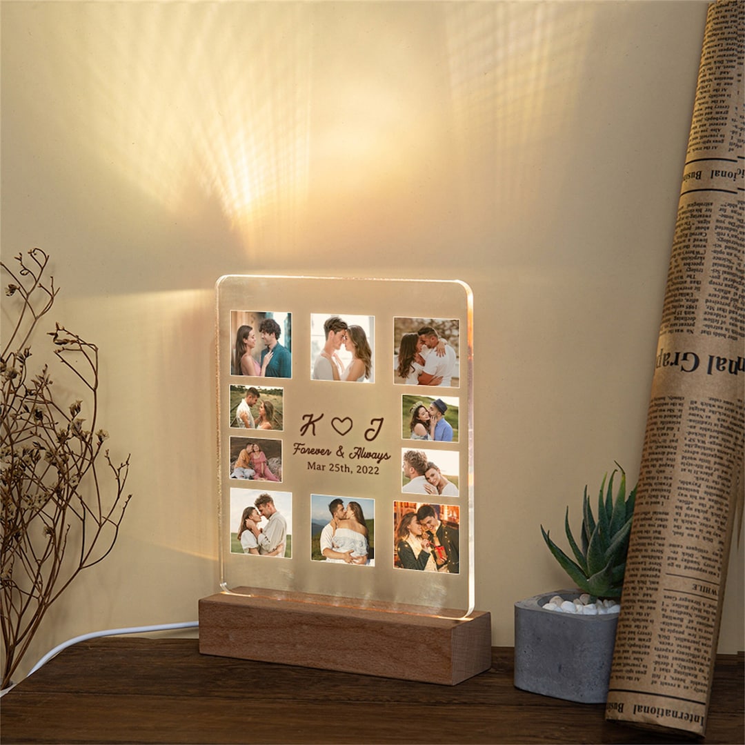 Custom Photo 3D Lamp Family Collage Photo Led Night Light Personalized ...