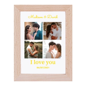 Custom Wedding Photo Frame Lamp Personalized Night Light With Your ...