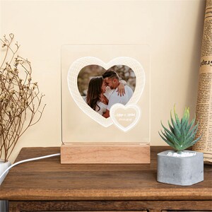Custom Photo Album Cover Plaque Lamp Personalized Night Light Acrylic ...