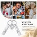 Matching Couple Keychain Set Custom Engraved Heart Keyring Engraved ...