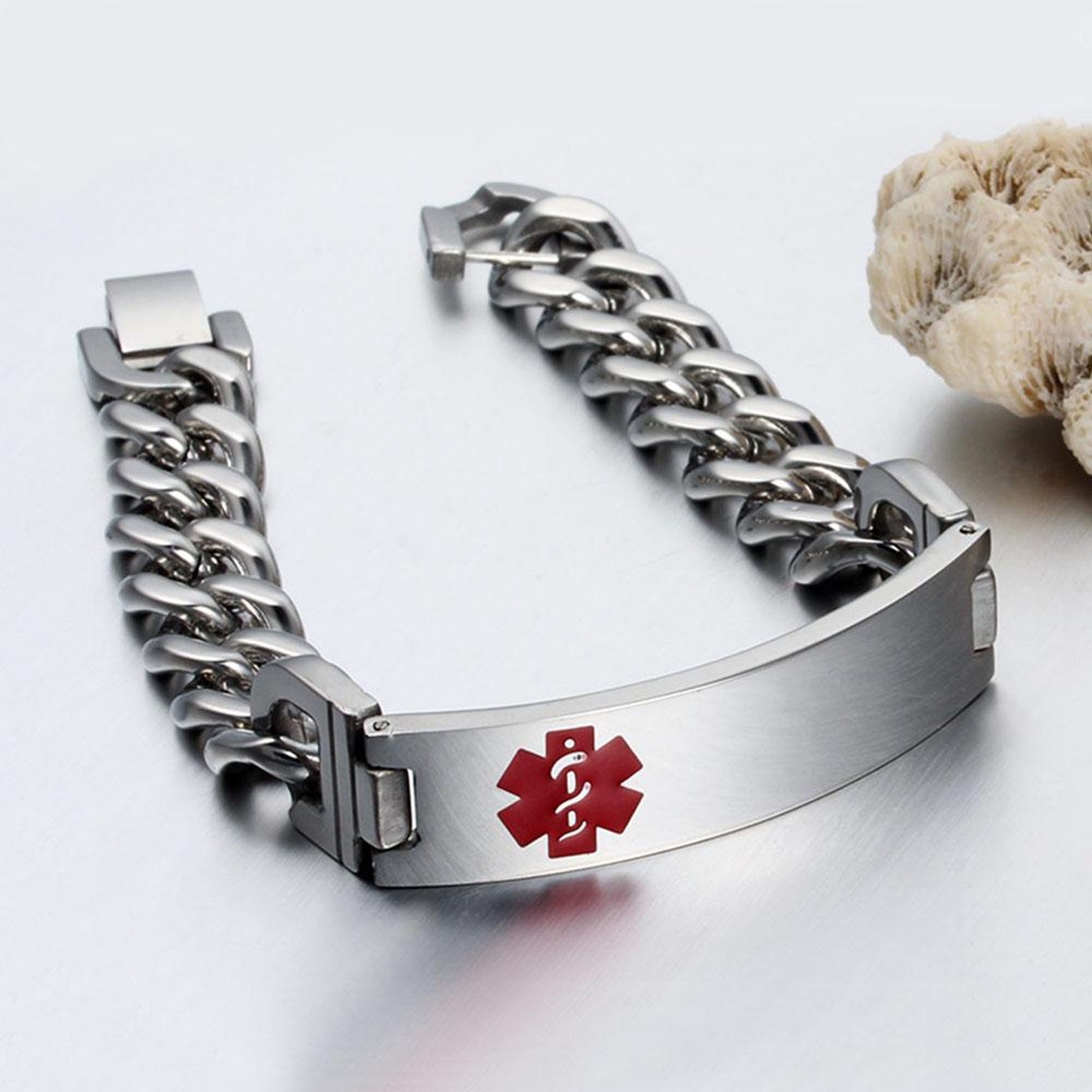 Personalized Custom Medical Alert Bracelet for Men Women Emergency ...