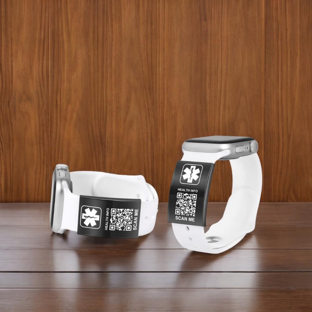 Medical QR Code Alert Tag for Watch Band, Allergy Tag, Emergency ...