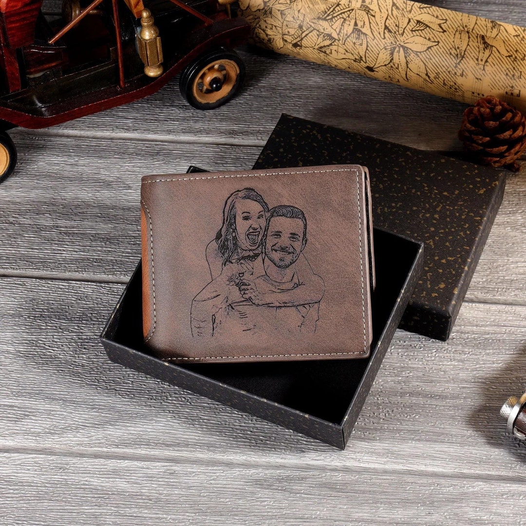 Personalized Picture Wallets for Men, Custom Engraved Photo Wallet ...