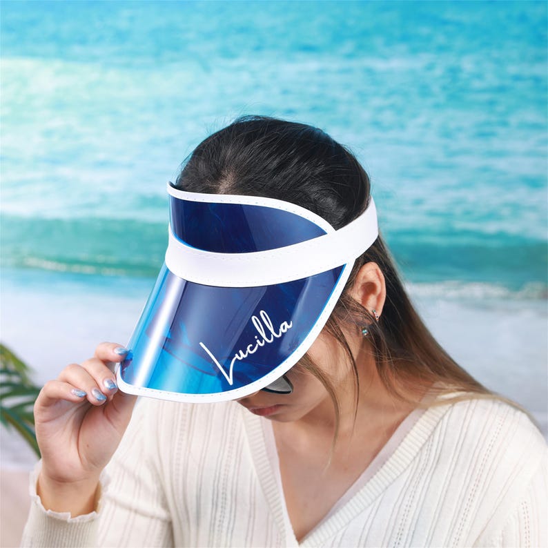 Personalized Sun Visors, Plastic Pool Beach Visors, Bridesmaids Sun ...