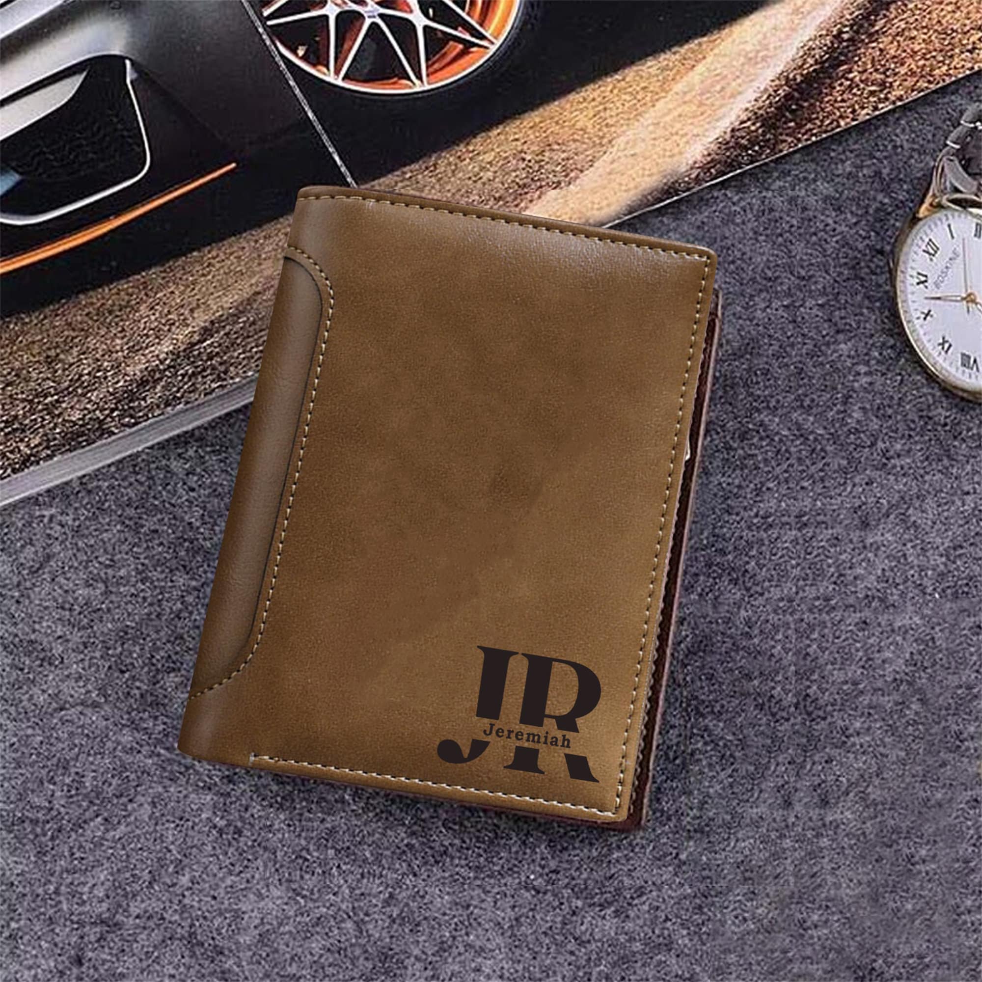 Personalized Initial Name Wallet for Him, Custom Engraved Monogrammed ...