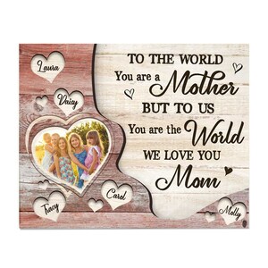 Personalized Family Photo & Name Frame Personalized Wooden Picture ...