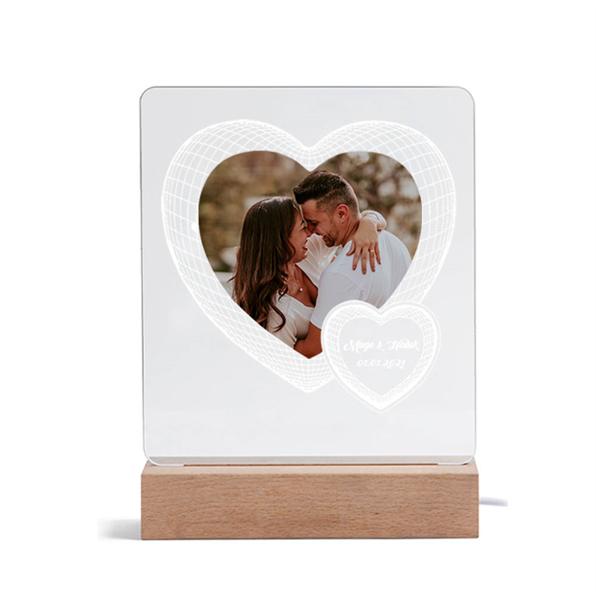 Custom Photo Album Cover Plaque Lamp Personalized Night Light Acrylic ...