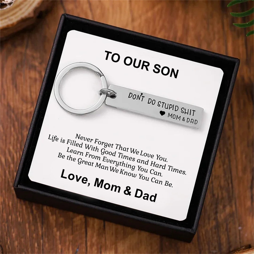 Don't Do Stupid Shit Keychain, Personalized Keychain for Boy, Custom ...