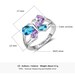 Butterfly Rings With 4 Birthstones Custom Engraved 4 Names Family Rings ...