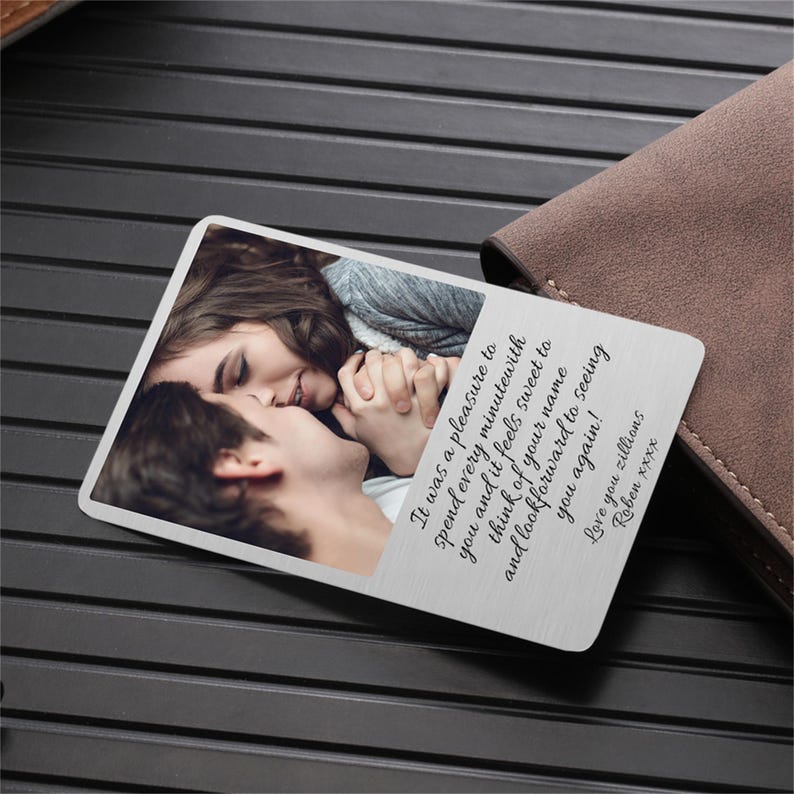 Personalized Metal Wallet Cards, Custom Photo & Message Wallet Insert ...