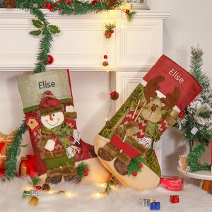 Personalized Family Christmas Stockings, 3D Christmas Stockings, 2025 ...