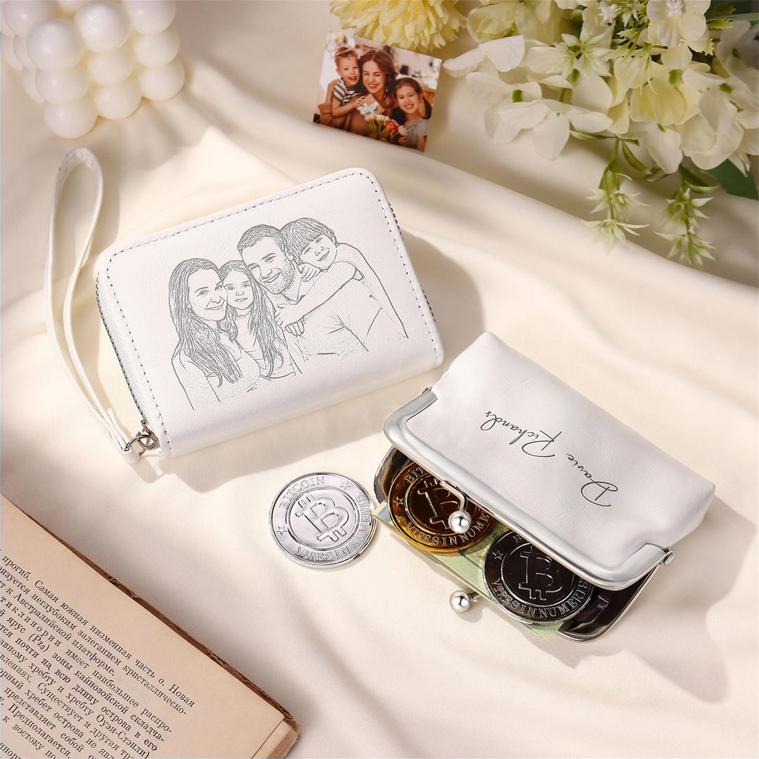 Engraved Photo Purse With Name,custom Womens Wallet,gift for Her,ladies ...