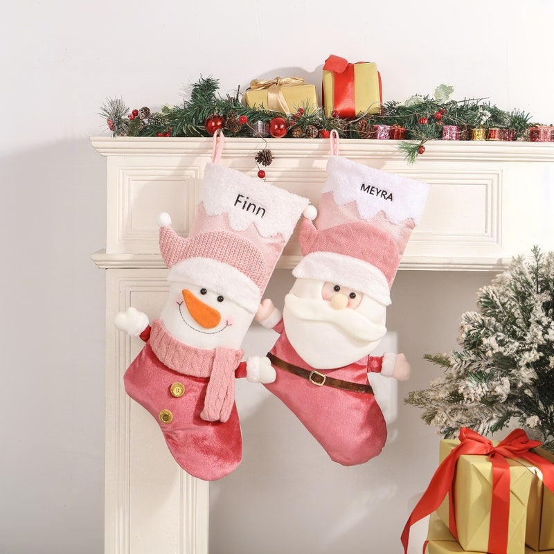 Pink Christmas Stocking - Etsy