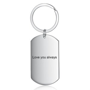 Custom Color Photo Keychain With Name for Men Family, Engraved Picture ...