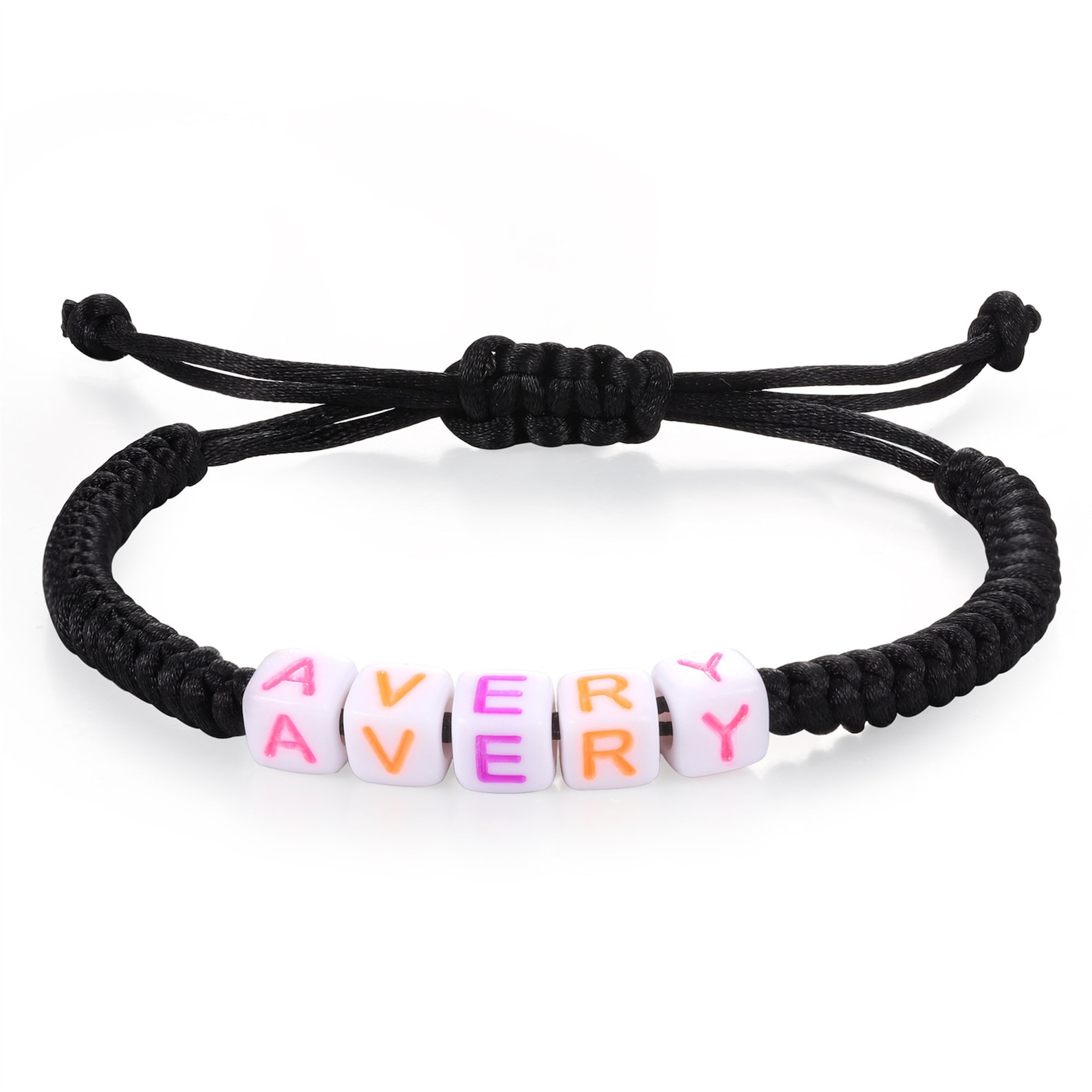 Set of 2 Personalized Name Bead Bracelets Friendship Bracelet Mama ...