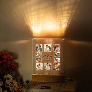 Custom Photo 3D Lamp Family Collage Photo Led Night Light Personalized ...