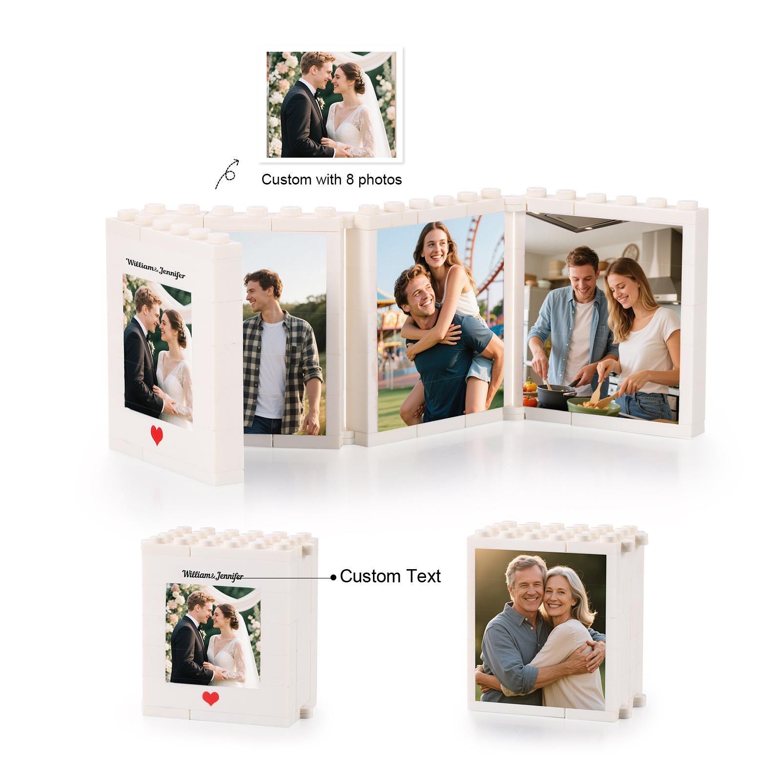 Custom Photo Rectangle Building Block Brick, Personalized Photo Puzzle ...