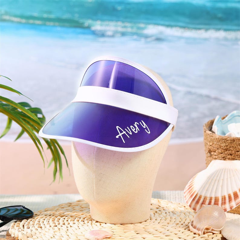 Personalized Sun Visors, Plastic Pool Beach Visors, Bridesmaids Sun ...