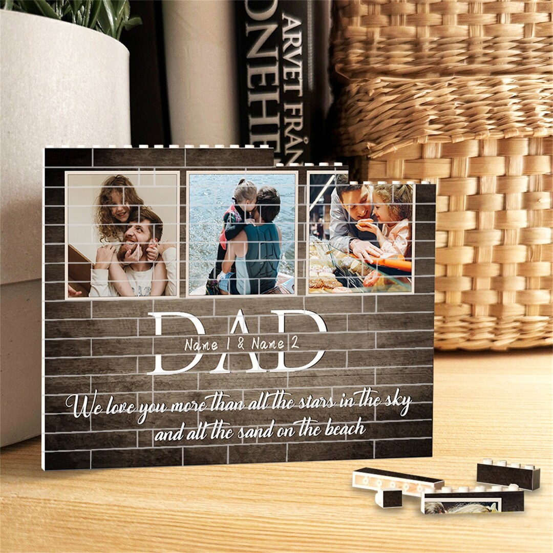 Personalized Brick Puzzle Photo Custom Kid Names and Text Building ...