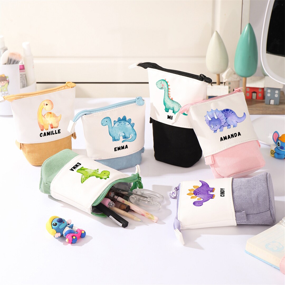 Pencil Case for Kids Personalized Name Pen Holder Slide Down Pen Pouch ...