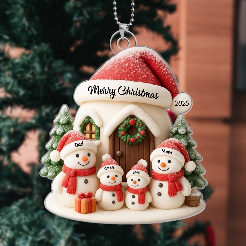Personalized Santa Claus Family Christmas Ornament With Names, Custom ...