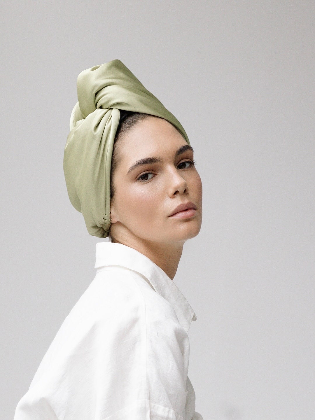 Turban, Healthy Hair Drying, 100% Mulberry Silk Lining, Microfiber ...