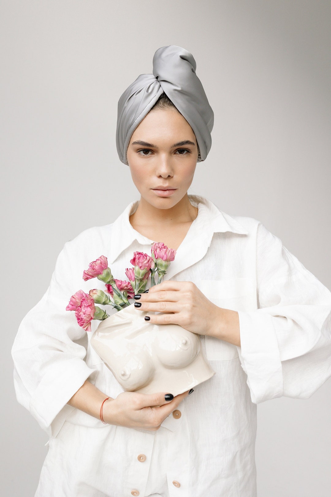 Healthy Hair Drying Turban, 100% Mulberry Silk Lining, Hair Towel Wrap ...