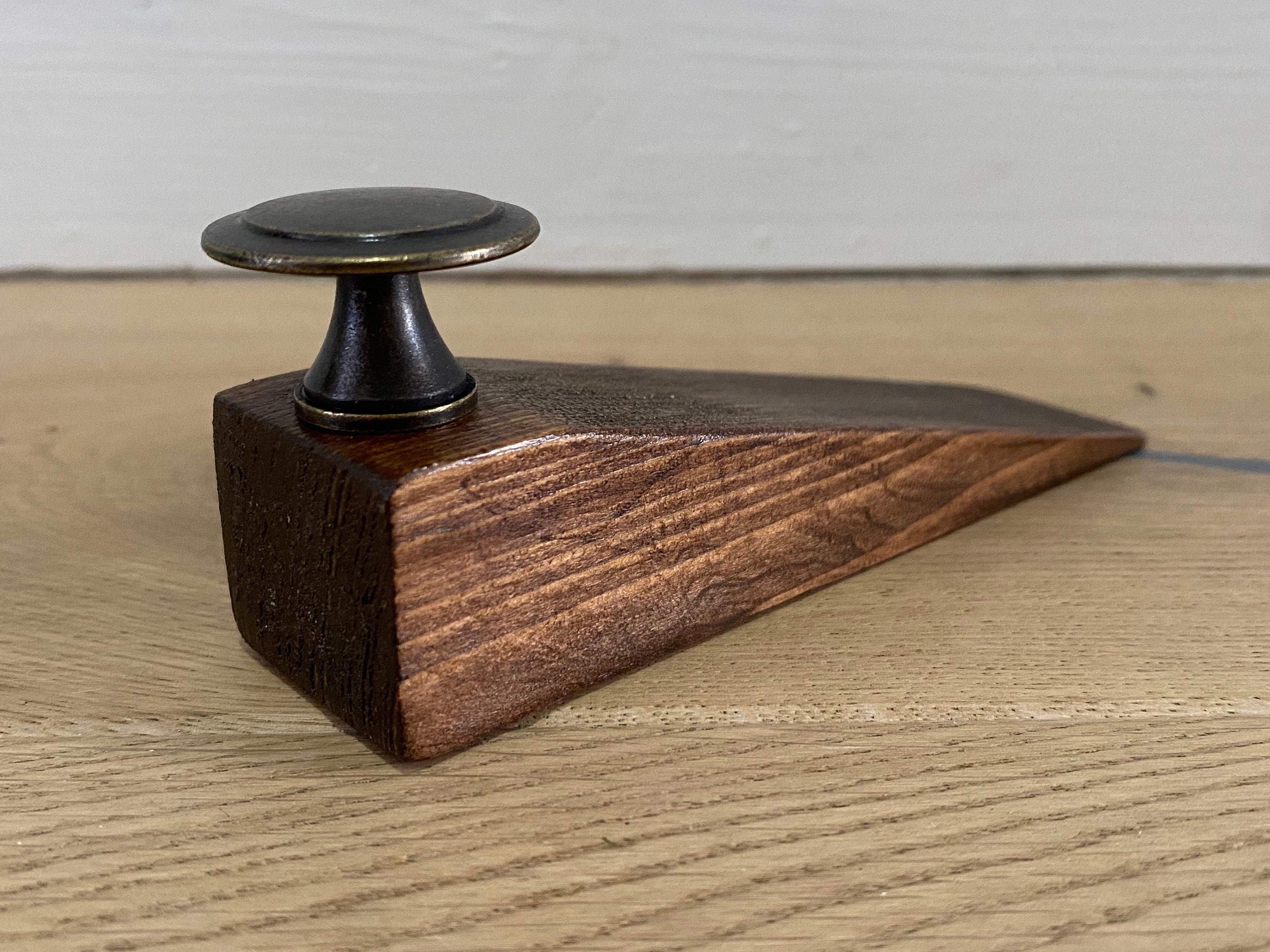 Solid Wooden Door Stop Wedge Window Jammer With Metal Knob - Etsy UK