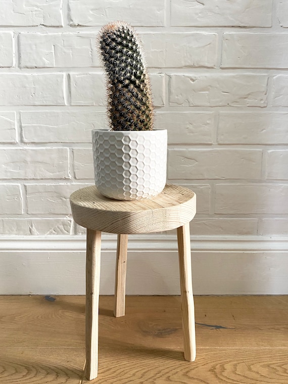 Handmade Rustic Round Plant Stand Table Little Reclaimed - Etsy UK