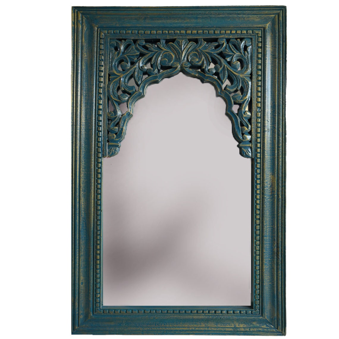 Wooden Handcrafted Hand Carved Arch Mirror Frame Vintage Look - Etsy