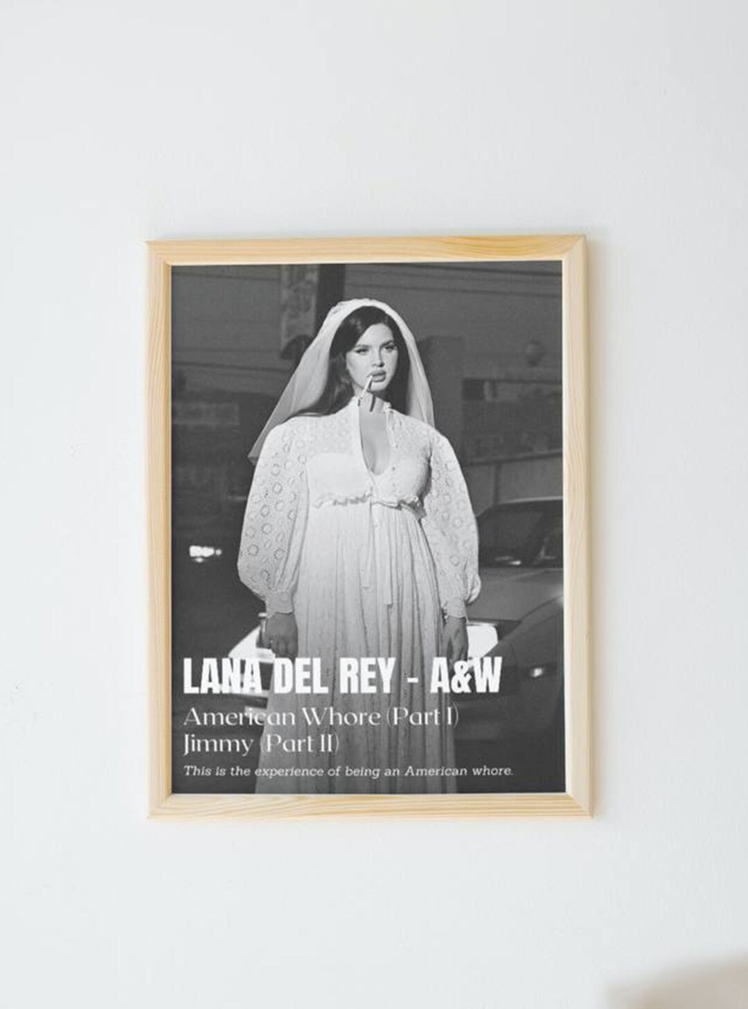 Lana Del Rey Poster, Lana Del Rey Print, Lana Del Rey Song Lyrics for ...