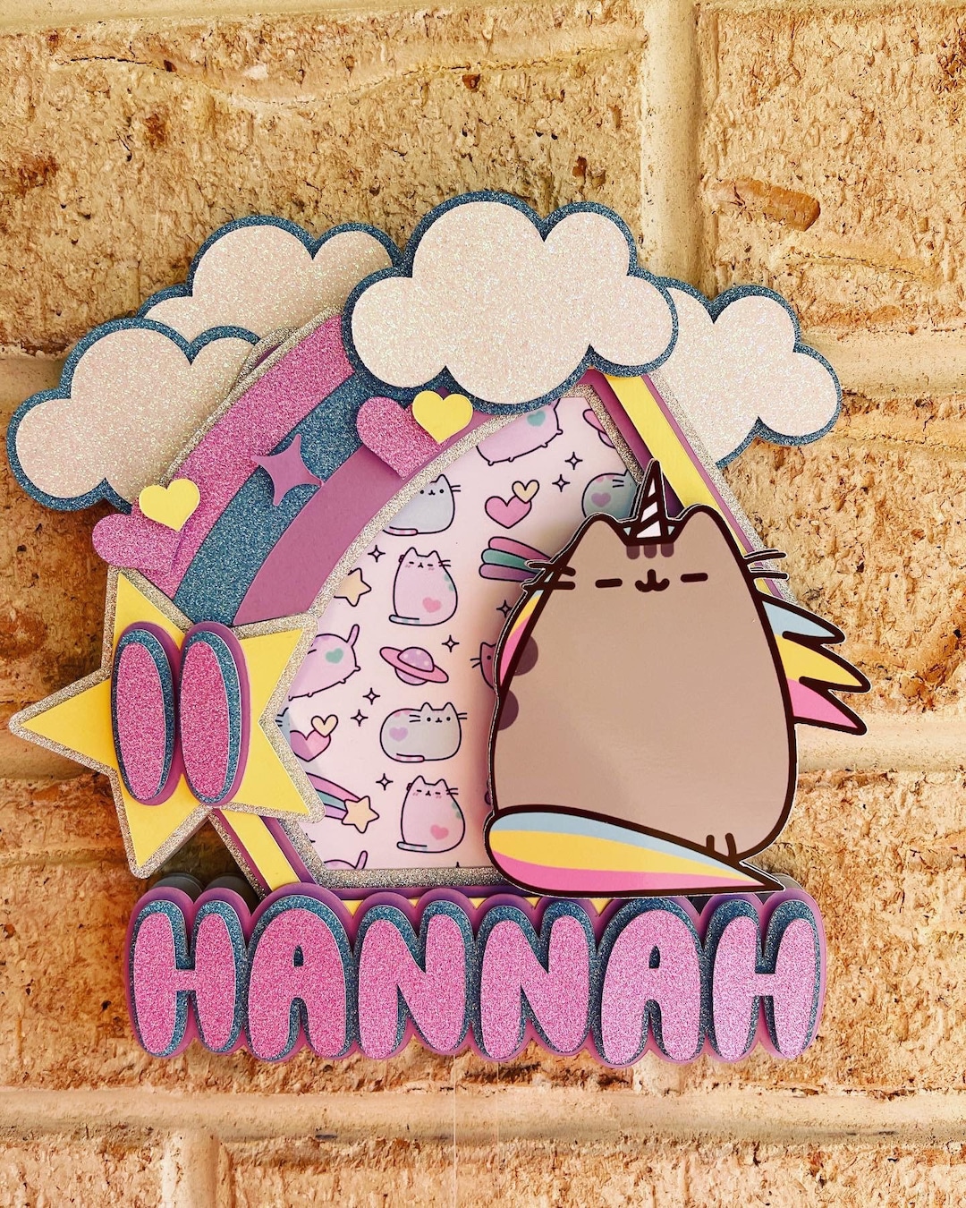 Pusheen Inspired Cat Cake Topper, Cat Cake Topper, Sweet Treats Cake ...