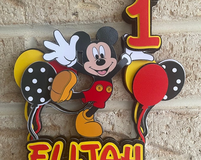 Custom Mickey Mouse Inspired Cake Topper Mickey Mouse Party Mickey ...